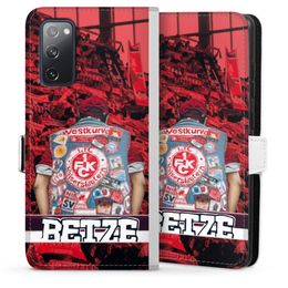 DeinDesign Galaxy S20 FE Handy Klapph&uuml;lle Handyh&uuml;lle aus Kunst Leder wei&szlig; Flip Case Official Licensed Product 1. Fc Kaiserslautern 1. Fck Sideflip mit Lasche