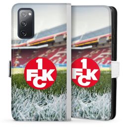 DeinDesign Galaxy S20 FE Handy Klapph&uuml;lle Handyh&uuml;lle aus Kunst Leder wei&szlig; Flip Case Stadium 1. Fc Kaiserslautern Official Licensed Product Sideflip mit Lasche