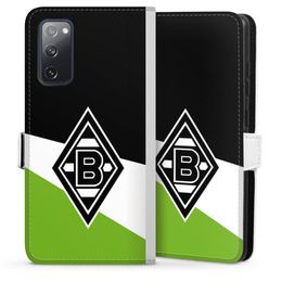 DeinDesign Galaxy S20 FE 5G Handy Klapph&uuml;lle Handyh&uuml;lle aus Kunst Leder wei&szlig; Flip Case Official Licensed Product Borussia M&ouml;nchengladbach Gladbach Sideflip mit 