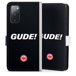 DeinDesign Galaxy S20 FE 5G Handy Klapph&uuml;lle Handyh&uuml;lle aus Kunst Leder wei&szlig; Flip Case Bundesliga Eintracht Frankfurt Official Licensed Product Sideflip mit 