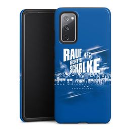 DeinDesign Galaxy S20 FE 5G Handy Panzer Handyh&uuml;lle robuste Outdoor H&uuml;lle Schutzh&uuml;lle gl&auml;nzend Ascent Fc Schalke 04 Official Licensed Product Tough Case