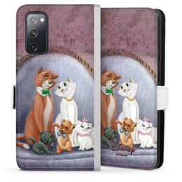 DeinDesign Galaxy S20 FE 5G Handy Klapph&uuml;lle Handyh&uuml;lle aus Kunst Leder wei&szlig; Flip Case Aristocats Disney Official Licensed Product Sideflip mit Lasche