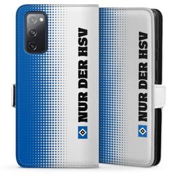 DeinDesign Galaxy S20 FE Handy Klapph&uuml;lle Handyh&uuml;lle aus Kunst Leder wei&szlig; Flip Case Logo Transparent Hsv Sideflip mit Lasche