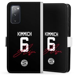 DeinDesign Galaxy S20 FE Handy Klapph&uuml;lle Handyh&uuml;lle aus Kunst Leder wei&szlig; Flip Case Kimmich Fc Bayern M&uuml;nchen Fcb Sideflip mit Lasche