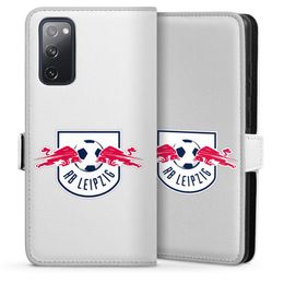 DeinDesign Galaxy S20 FE 5G Handy Klapph&uuml;lle Handyh&uuml;lle aus Kunst Leder wei&szlig; Flip Case Official Licensed Product Transparent Rb Leipzig Sideflip mit Lasche