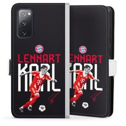 DeinDesign Galaxy S20 FE Handy Klapph&uuml;lle Handyh&uuml;lle aus Kunst Leder wei&szlig; Flip Case Official Licensed Product Fcb Lennart Karl Sideflip mit Lasche
