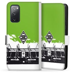 DeinDesign Galaxy S20 FE Handy Klapph&uuml;lle Handyh&uuml;lle aus Kunst Leder wei&szlig; Flip Case Borussia M&ouml;nchengladbach Stadium Merchandise Sideflip mit Lasche