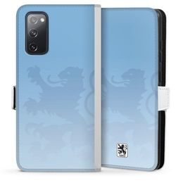 DeinDesign Galaxy S20 FE Handy Klapph&uuml;lle Handyh&uuml;lle aus Kunst Leder wei&szlig; Flip Case Official Licensed Product Logo Tsv 1860 M&uuml;nchen Sideflip mit Lasche
