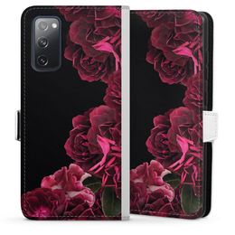 DeinDesign Galaxy S20 FE Handy Klapph&uuml;lle Handyh&uuml;lle aus Kunst Leder wei&szlig; Flip Case Vintage Rose Pink Sideflip mit Lasche