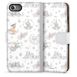 DeinDesign iPhone SE (2020) Handy Klapph&uuml;lle Handyh&uuml;lle aus Kunst Leder wei&szlig; Flip Case Bambi Disney Dumbo Sideflip mit Lasche