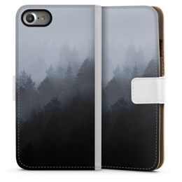 DeinDesign iPhone SE (2022) Handy Klapph&uuml;lle Handyh&uuml;lle aus Kunst Leder wei&szlig; Flip Case Tree Nature Kunst Sideflip mit Lasche