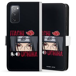 DeinDesign Galaxy S20 FE Handy Klapph&uuml;lle Handyh&uuml;lle aus Kunst Leder wei&szlig; Flip Case Naruto Shippuden Manga Itachi Uchiha Sideflip mit Lasche