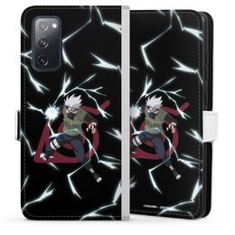 DeinDesign Galaxy S20 FE 5G Handy Klapph&uuml;lle Handyh&uuml;lle aus Kunst Leder wei&szlig; Flip Case Kakashi Naruto Shippuden Official Licensed Product Sideflip mit Lasche