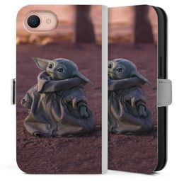 DeinDesign iPhone 17e Handy Klapph&uuml;lle Handyh&uuml;lle aus Kunst Leder wei&szlig; Flip Case The Child Star Wars Baby Yoda Sideflip mit Lasche