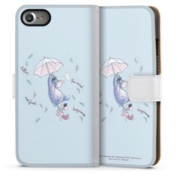 DeinDesign iPhone SE (2020) Handy Klapph&uuml;lle Handyh&uuml;lle aus Kunst Leder wei&szlig; Flip Case Winnie The Pooh Eeyore Official Licensed Product Disney Sideflip mit 
