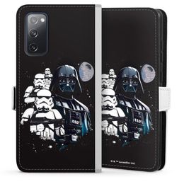 DeinDesign Galaxy S20 FE 5G Handy Klapph&uuml;lle Handyh&uuml;lle aus Kunst Leder wei&szlig; Flip Case Movie Star Wars Weltall Sideflip mit Lasche