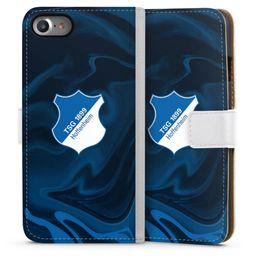 DeinDesign iPhone SE (2020) Handy Klapph&uuml;lle Handyh&uuml;lle aus Kunst Leder wei&szlig; Flip Case Tsg 1899 Hoffenheim Official Licensed Product Jersey Sideflip mit Lasche