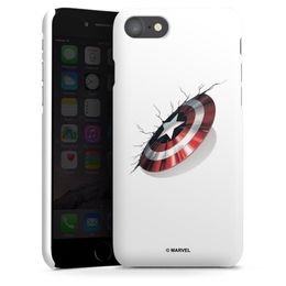 DeinDesign iPhone SE (2020) Handy Premium Case Smartphone Handyh&uuml;lle Schutzh&uuml;lle gl&auml;nzend Captain America Official Licensed Product Marvel Premium Case