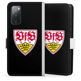 DeinDesign Galaxy S20 FE 5G Handy Klapph&uuml;lle Handyh&uuml;lle aus Kunst Leder wei&szlig; Flip Case Official Licensed Product Vfb Stuttgart Coat Of Arms Sideflip mit Lasche