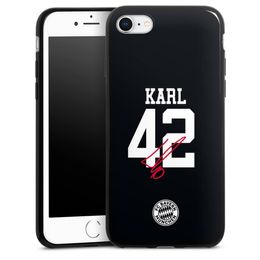DeinDesign iPhone SE (2020) Handy Slim Case extra d&uuml;nn Silikon Handyh&uuml;lle schwarz H&uuml;lle Merchandise Lennart Karl Fc Bayern M&uuml;nchen Silikon Slim Case