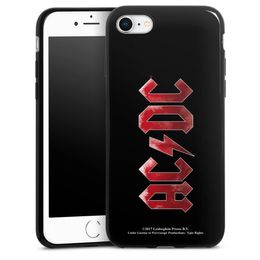 DeinDesign iPhone SE (2020) Handy Slim Case extra d&uuml;nn Silikon Handyh&uuml;lle schwarz H&uuml;lle Logo Merchandise Acdc Silikon Slim Case