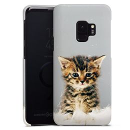 DeinDesign Galaxy S9 Handy Premium Case Smartphone Handyh&uuml;lle Schutzh&uuml;lle matt Cat Pet Feather Premium Case