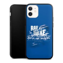 DeinDesign iPhone 12 mini Handy Slim Case extra d&uuml;nn Silikon Handyh&uuml;lle schwarz H&uuml;lle Official Licensed Product Ascent Fc Schalke 04 Silikon Slim Case