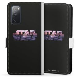 DeinDesign Galaxy S20 FE 5G Handy Klapph&uuml;lle Handyh&uuml;lle aus Kunst Leder wei&szlig; Flip Case The Child Star Wars The Mandalorian Sideflip mit Lasche