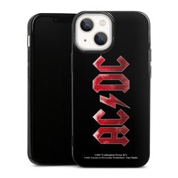 DeinDesign iPhone 13 Mini Handy Slim Case extra d&uuml;nn Silikon Handyh&uuml;lle schwarz H&uuml;lle Acdc Merchandise Logo Silikon Slim Case