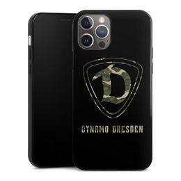 DeinDesign iPhone 12 Pro Handy Slim Case extra d&uuml;nn Silikon Handyh&uuml;lle schwarz H&uuml;lle Sgd Official Licensed Product Sg Dynamo Dresden Silikon Slim Case