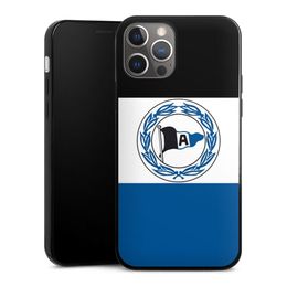 DeinDesign iPhone 12 Pro Handy Slim Case extra d&uuml;nn Silikon Handyh&uuml;lle schwarz H&uuml;lle Official Licensed Product Arminen Arminia Bielefeld Silikon Slim Case