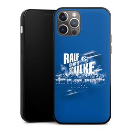 DeinDesign iPhone 12 Pro Handy Slim Case extra d&uuml;nn Silikon Handyh&uuml;lle schwarz H&uuml;lle Official Licensed Product Ascent Fc Schalke 04 Silikon Slim Case