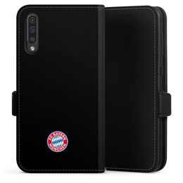 DeinDesign Galaxy A50 Handy Klapph&uuml;lle Handyh&uuml;lle aus Kunst Leder schwarz Flip Case Fcb Fc Bayern M&uuml;nchen Logo Sideflip mit Lasche