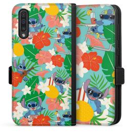DeinDesign Galaxy A50 Handy Klapph&uuml;lle Handyh&uuml;lle aus Kunst Leder schwarz Flip Case Lilo & Stitch Movie Disney Sideflip mit Lasche