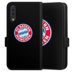 DeinDesign Galaxy A50 Handy Klapph&uuml;lle Handyh&uuml;lle aus Kunst Leder schwarz Flip Case Fc Bayern M&uuml;nchen Logo Official Licensed Product Sideflip mit Lasche