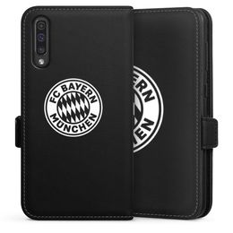 DeinDesign Galaxy A50 Handy Klapph&uuml;lle Handyh&uuml;lle aus Kunst Leder schwarz Flip Case Fcb Coat Of Arms Fc Bayern M&uuml;nchen Sideflip mit Lasche