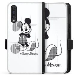DeinDesign Galaxy A50 Handy Klapph&uuml;lle Handyh&uuml;lle aus Kunst Leder schwarz Flip Case Mickey Mouse Disney Official Licensed Product Sideflip mit Lasche