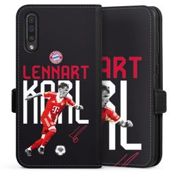 DeinDesign Galaxy A50 Handy Klapph&uuml;lle Handyh&uuml;lle aus Kunst Leder schwarz Flip Case Official Licensed Product Fcb Lennart Karl Sideflip mit Lasche