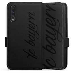 DeinDesign Galaxy A50 Handy Klapph&uuml;lle Handyh&uuml;lle aus Kunst Leder schwarz Flip Case Fcb Official Licensed Product Fc Bayern M&uuml;nchen Sideflip mit Lasche