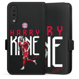 DeinDesign Galaxy A50 Handy Klapph&uuml;lle Handyh&uuml;lle aus Kunst Leder schwarz Flip Case Fc Bayern M&uuml;nchen Official Licensed Product Harry Kane Sideflip mit Lasche