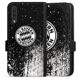 DeinDesign Galaxy A50 Handy Klapph&uuml;lle Handyh&uuml;lle aus Kunst Leder schwarz Flip Case Official Licensed Product Fcb Fc Bayern M&uuml;nchen Sideflip mit Lasche