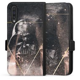 DeinDesign Galaxy A50 Handy Klapph&uuml;lle Handyh&uuml;lle aus Kunst Leder schwarz Flip Case Star Wars Darth Vader Official Licensed Product Sideflip mit Lasche