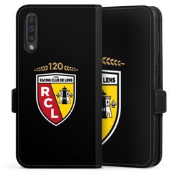 DeinDesign Galaxy A50 Handy Klapph&uuml;lle Handyh&uuml;lle aus Kunst Leder schwarz Flip Case Logo Official Licensed Product Rc Lens Sideflip mit Lasche