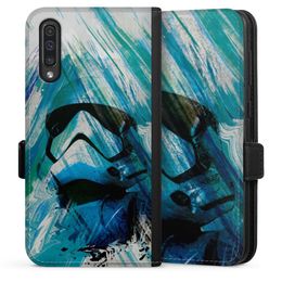 DeinDesign Galaxy A50 Handy Klapph&uuml;lle Handyh&uuml;lle aus Kunst Leder schwarz Flip Case Colourful Stormtrooper Star Wars Sideflip mit Lasche