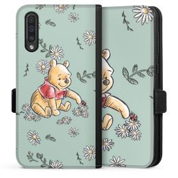 DeinDesign Galaxy A50 Handy Klapph&uuml;lle Handyh&uuml;lle aus Kunst Leder schwarz Flip Case Disney Winnie The Pooh Official Licensed Product Sideflip mit Lasche