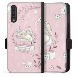 DeinDesign Galaxy A50 Handy Klapph&uuml;lle Handyh&uuml;lle aus Kunst Leder schwarz Flip Case Thumper Bambi Official Licensed Product Sideflip mit Lasche
