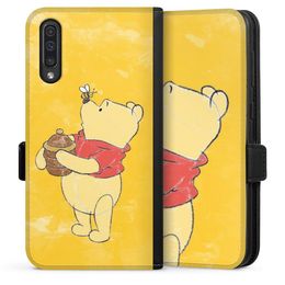 DeinDesign Galaxy A50 Handy Klapph&uuml;lle Handyh&uuml;lle aus Kunst Leder schwarz Flip Case Disney Winnie The Pooh Official Licensed Product Sideflip mit Lasche