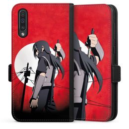 DeinDesign Galaxy A50 Handy Klapph&uuml;lle Handyh&uuml;lle aus Kunst Leder schwarz Flip Case Naruto Shippuden Anime Manga Sideflip mit Lasche