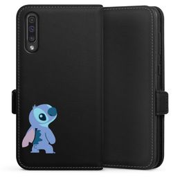 DeinDesign Galaxy A50 Handy Klapph&uuml;lle Handyh&uuml;lle aus Kunst Leder schwarz Flip Case Disney Lilo & Stitch Merchandise Sideflip mit Lasche