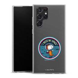 DeinDesign Galaxy S22 Ultra Handy Silikon H&uuml;lle Case transparent Handyh&uuml;lle Peanuts Weltall Snoopy Silikon Case